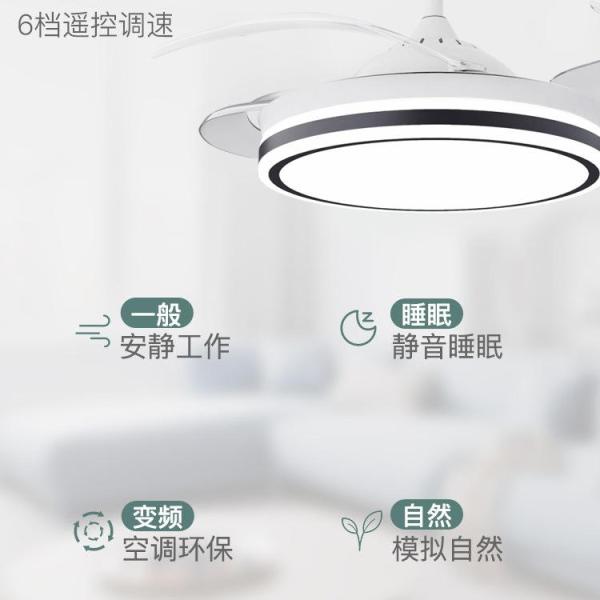 Quality 42-Inch Modern Simple LED Fan Lamp with for Bluetooth Frequency Conversion 110V for sale
