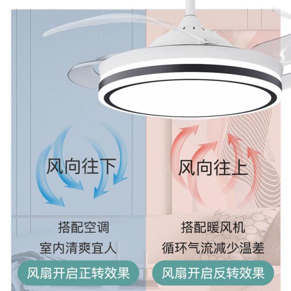 Quality 42-Inch Modern Simple LED Fan Lamp with for Bluetooth Frequency Conversion 110V for sale