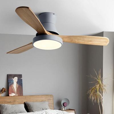 中国 モダン北欧ファンシー3木製ブレード42インチ省エネDCモーター装飾LEDシーリングファン 販売のため