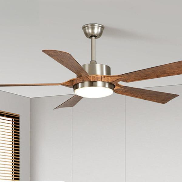 Quality Factory Minimalist 52-inch Ceiling Fan With LED Light 5 Blades Remote Control for sale