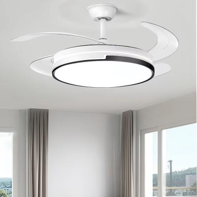 China Factory Intelligent Led Ceiling Fan Modern Decorative 3 Color Led Light Smart Remote Control Invisible Ceiling Fan for sale