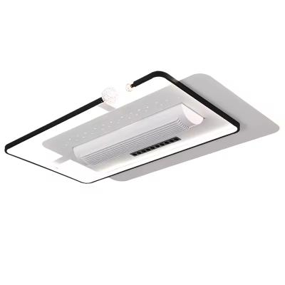 China 80Ra LED Ceiling Fan Light Hotel Bedroom Decorative Recessed Smart Bladeless Ceiling Fan With Light and Remote for sale