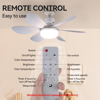 China Wholesale   Modern LED Fan Light E27 Remote Control 3 Colors Changeable Strong Wind Speed 52CM 32W AC85-265V Ceiling Fan Light for Bedroom for sale