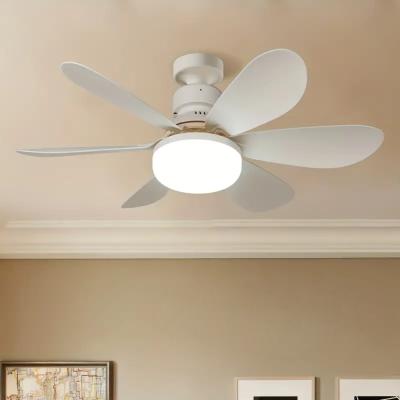 중국 리모컨 E27 베이스 소켓 팬 조명 20.5'' 소형 나사형 천장 팬 조명 3가지 속도 및 3가지 색상 조광 가능 팬 전구 판매용