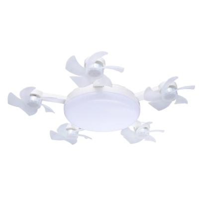 Cina Ventilatore a 4 teste con luce LED a forma di drone, telecomando, per interni, camera da letto, AC 85-265V, lampada da soffitto in vendita