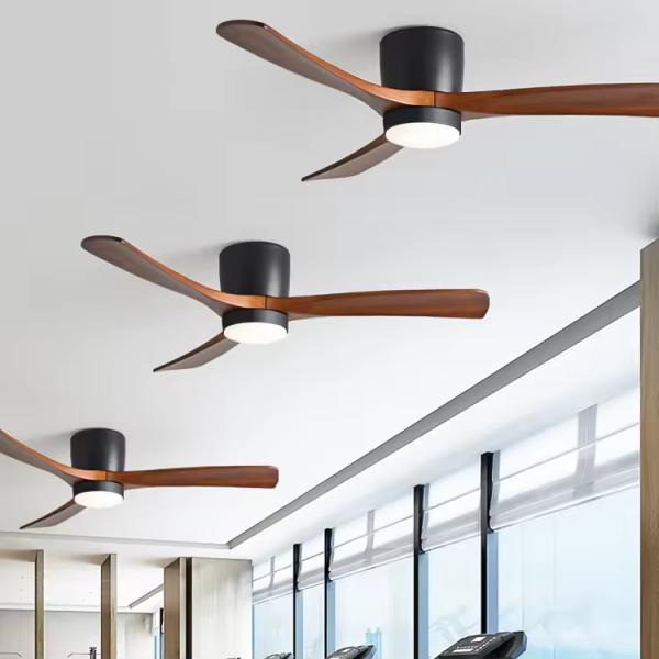 Quality Wholesale Remote or Wifi Tuya App Residential Low Profile Flush Mount Propeller for sale