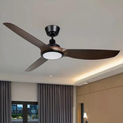 China Nieuw ontwerp stille motor café woonkamer eetkamer slaapkamer studeerkamer 52 inch LED plafond ventilator licht kits Te koop