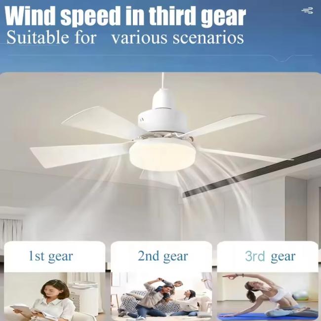 Led Bulb With Fan Lamp 3 CCT Dimmable LED Bulb 5 Blade Fan Light