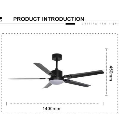 China Matt Black LED Ceiling Fan Lights with Cooling Fan Type and 3 Light Colors for sale