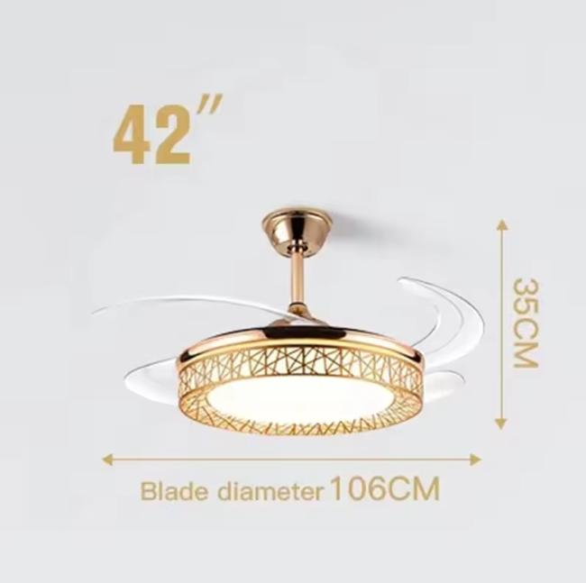 Remote Controlled Ceiling Fan with Light Fancy Pendant Lights Ceiling Fan Chandelier Combo Lighting Remote Control