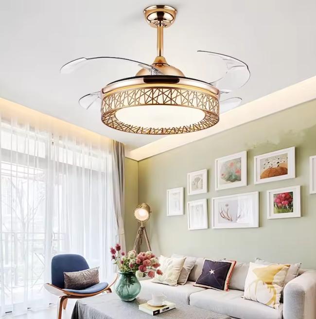 Remote Controlled Ceiling Fan with Light Fancy Pendant Lights Ceiling Fan Chandelier Combo Lighting Remote Control