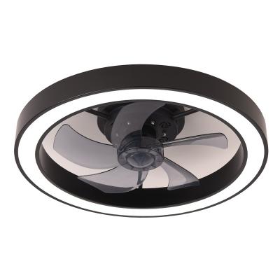 China Factory Remote APP Control Smart Low Profile Ceiling Fan Light Flush Mount LED Ceiling Light 6 Wind Speeds New Technology Ceiling Fans for sale