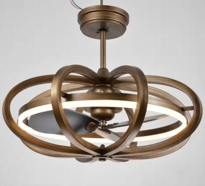 China Factory wholesale  source factory  Retro Industry Ceiling Fan Light Modern LED Ceiling Fan with Light Remote Control Fan Lamp for sale