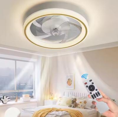 Китай Фабричный пульт дистанционного управления APP Smart Low Profile Ceiling Fan Light Flush Mount LED Ceiling Light 6 Скорости ветра Новые технологии потолочные вентиляторы продается