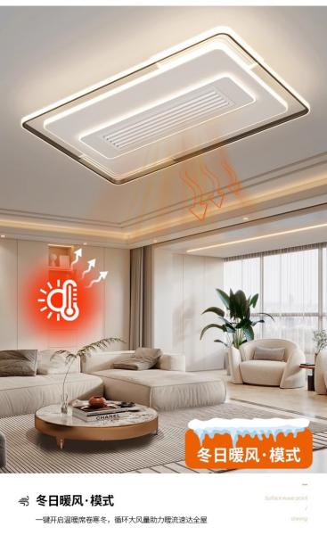 Quality Factory wholesale Minimalist Bladeless Ceiling Fan With Light , Multi-Shape for sale