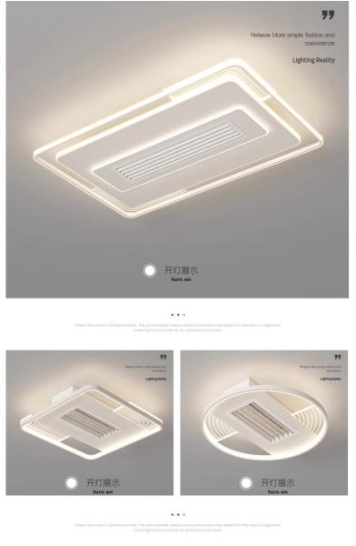 Quality Factory wholesale Minimalist Bladeless Ceiling Fan With Light , Multi-Shape for sale