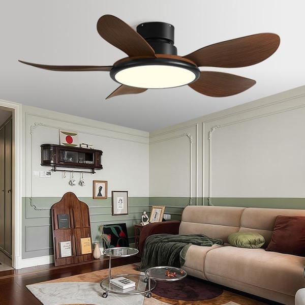 Quality 52 Inch Retro LED Inverter Ceiling Fan With Night Light Modern Design for sale