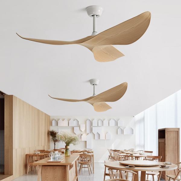 Quality Modern Decorative 52 Inch Black / White Ceiling Fan Without Light BLDC Motor for sale