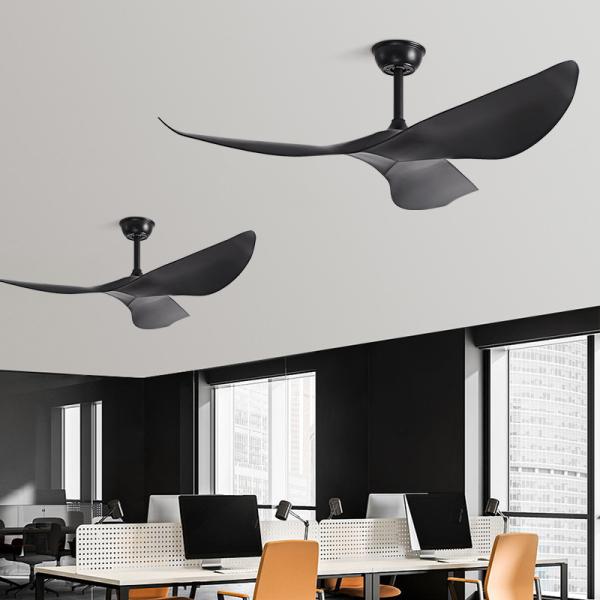 Quality Modern Decorative 52 Inch Black / White Ceiling Fan Without Light BLDC Motor Ceiling Fan for sale