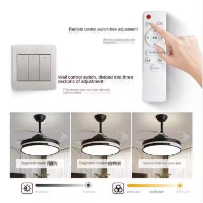 China Wholesale factory Remote Control LED Ceiling Fan Lights , Modern LED Invisible Ceiling Fan With Light for sale
