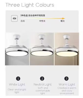 China Wholesale factory Remote Control LED Ceiling Fan Lights , Modern LED Invisible Ceiling Fan With Light for sale