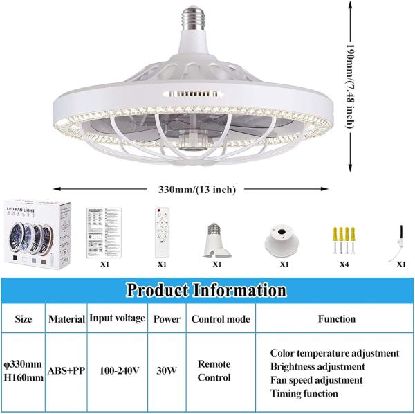 Quality Wholesale factory Moving Head Intelligent Dimming Home Decor Ceiling Fan 360 Rotating Remote Control for sale