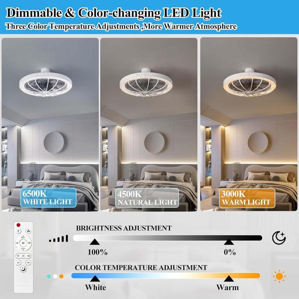 Quality Wholesale factory Moving Head Intelligent Dimming Home Decor Ceiling Fan 360 for sale