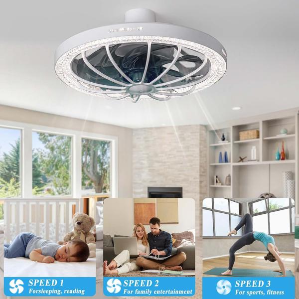 Quality Wholesale factory Moving Head Intelligent Dimming Home Decor Ceiling Fan 360 for sale