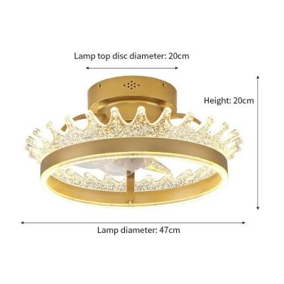 China Oro redondo con ventilador de techo de montaje, 6 velocidades con control remoto. en venta