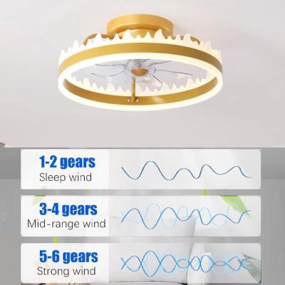 China Oro redondo con ventilador de techo de montaje, 6 velocidades con control remoto. en venta