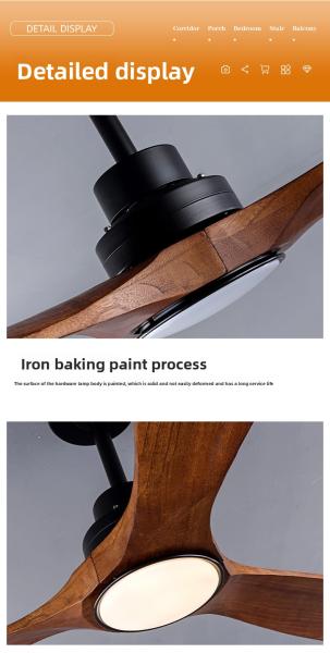 Quality wholesale Classical Style Electrical AC Motor Ceiling Fan , Decorative 3 Blade for sale