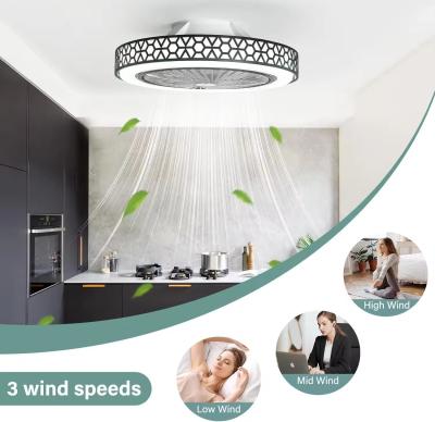 중국 아트 라이트 모던 19인치 밀폐형 리모컨 천장 선풍기 램프 포함 침실용 LED 조명 천장 선풍기 판매용