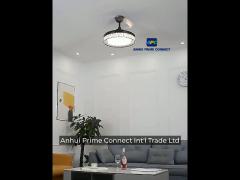 110V lampe de plafond LED moderne 42 pouces ventilateur de plafond à commande à distance avec lumière