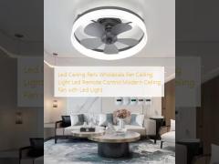 Moderno control remoto de luz de techo de ventilador LED con atenuación