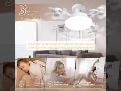 Ventilateur en forme de ventilateur avec télécommande Ventilateur de plafond avec lumière E27 Lampe de plafond pour drone pour la maison