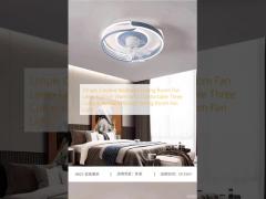 Lámpara de ventilador de comedor de dormitorio simple y creativo Moda cálida y cómoda Tres colores disponibles Lámpara redonda de ventilador de comedor