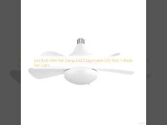 Led Bulb With Fan Lamp 3 CCT Dimmable LED Bulb 5 Blade Fan Light
