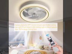 Фабричный пульт дистанционного управления APP Smart Low Profile Ceiling Fan Light Flush Mount LED Ceiling Light 6 Скорости ветра Новые технологии потолочные вентиляторы