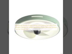 Wholesale    Nordic Simple Smart LED Ceiling Fan Ultra-Thin Modern Design for Bedroom Dining Room Remote Control Iron for Home Use