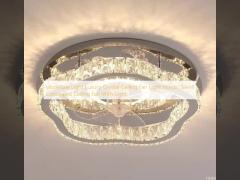 wholesale  Light Luxury Crystal Ceiling Fan Light Nordic Silent Concealed Ceiling Fan With Light