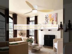 Ventilatore di soffitto a lame ABS reversibile da 52 pollici con motore a corrente continua a LED con telecomando