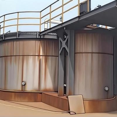 China Corrosion Resistant Carbon Steel Construction Sulfuric Acid Tank With Electrochemical Passivation for sale
