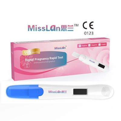 Cina Accuratezza rapida 25mIU di Kit With 99% della prova di sig.na Lan Digital HCG in vendita