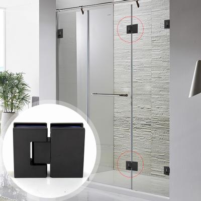 China Finish de níquel cepillado negro mate Sala de ducha Baño bisagra para puerta de vidrio Primavera de pivote en venta