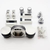 China Silver Shower Sliding Door Fitting Set for Customized Bathroom Enclosure Hardware for sale