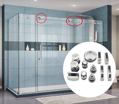 China Other Material Sliding Shower Glass Door Hardware Accessories for Glass Bathroom Screen for sale