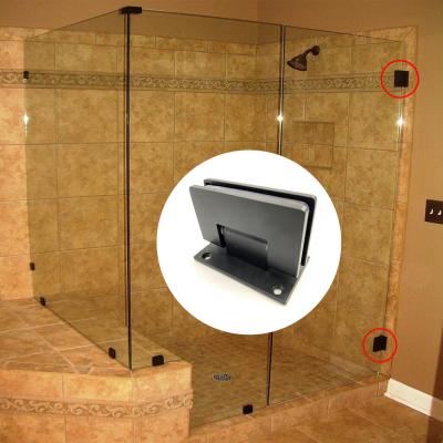 中国 304 ステンレス スチール マット 黒 90 度 シャワー ドア ハンジング 方形 スタイルのために 販売のため