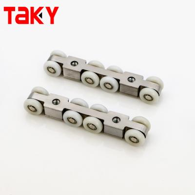 Cina Sistema di attrezzatura per armadi di porta in legno con ruota scorrevole a rulli con sliver e dimensione di 8,5 cm*11 cm in vendita