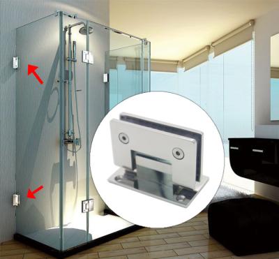 China Stainless Steel Frameless Glass Hinge for 90 Degree Bathroom Shower in Hotel Setting for sale