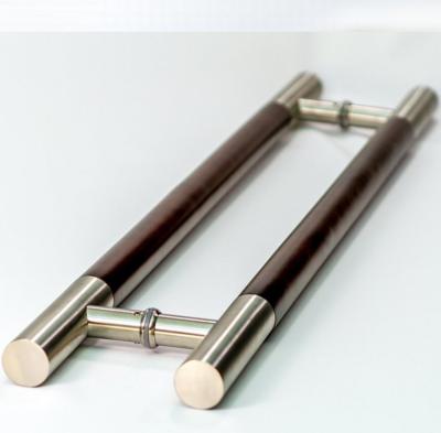 중국 현대 디자인 온화 된 유리 문 당기 손잡이 스테인레스 스틸 및 모래 마무리 판매용